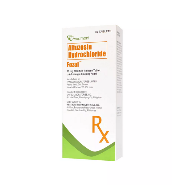 FOZAL Alfuzosin Hydrochloride 10mg Modified-Release Tablet 1's price in ...